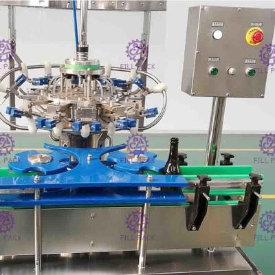 China BDG-12 Automatic Beer Filler Machine with 12 Heads, 1000-2000 BPH Capacity, SUS304 Stainless Steel Construction for sale