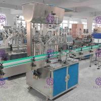 China Automatic Piston Type Liquid Filler Equipment Ketchup / Mayonnaise 6000 - 8000BPH for sale
