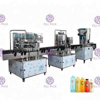 China 2000BPH Non-Soda Soft Drink Filling Line with 12 Rinsing Heads and 12 Filling Stations for PET Bottles for sale