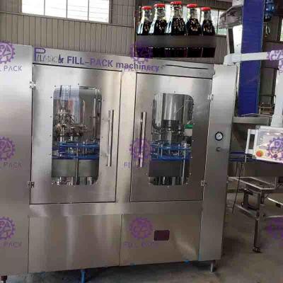 China 3-in-1 Carbonated Drink Filling Machine for Glass Bottles | 6000-8000 BPH Capacity | 0.25-2.5L Bottle Volume for sale