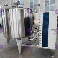 China 6000L Fresh Milk Direct Cooling Refrigerator System SUS304 Jacket Storage Tank Horizontal Type for sale