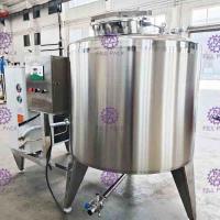 China 6000L Fresh Milk Direct Cooling Refrigerator System SUS304 Jacket Storage Tank Horizontal Type for sale