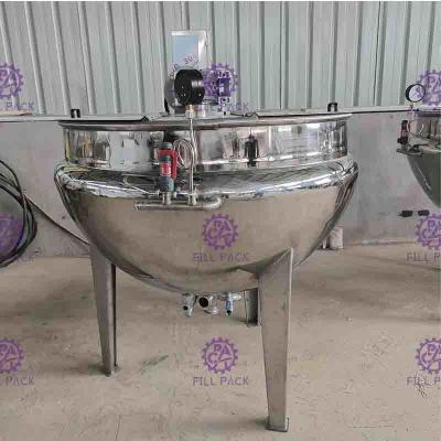 China Stainless Steel Electric Heating Steam Jacketed Kettle 400L Tiltable 300C for sale