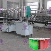 China Linear Sparkling Water Can Filling Machine 1000-2000 Cans/Hour SUS304 Aluminum PET Can Filler for sale