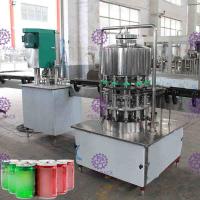China Linear Sparkling Water Can Filling Machine 1000-2000 Cans/Hour SUS304 Aluminum PET Can Filler for sale