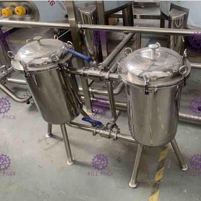 China Stainless Steel 304 Juice Processing Double Filter - 1000L/H Capacity with 200 Mesh Filtration for sale
