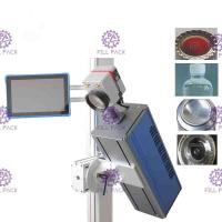 China 1kW Air Cooled CO2 Laser Date Printing Line for PET Bottle Marking for sale