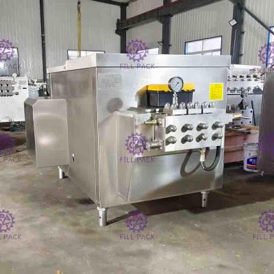 China 1000L/H High Pressure Homogenizer 25MPa for Juice and Milk Processing with 37kW Power for sale