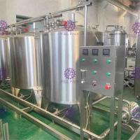 China Semiauto CIP Cleaning System 500L Tank with 10T/H Flow Rate and 35m Head for Dairy Beer Beverage Processing for sale