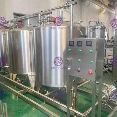 China Semiauto CIP Cleaning System 500L Tank with 10T/H Flow Rate and 35m Head for Dairy Beer Beverage Processing for sale
