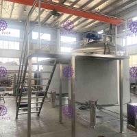 China 2000L SUS304 Stainless Steel Mixing Tank with 1.1KW Motor for Juice Processing Equipment for sale