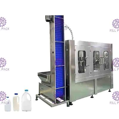 China Automatic Monoblock 6000BPH 3-in-1 Milk Filling Machine with 24 Heads and 4KW Power for sale
