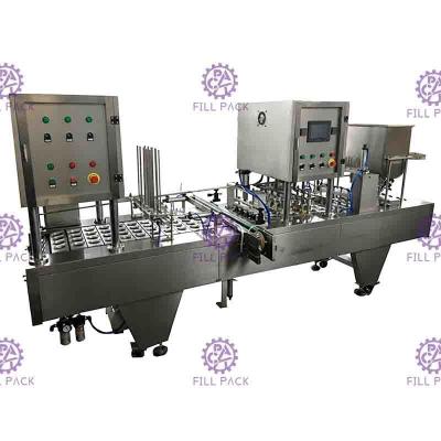China Automatic 8 Lines Cup Washing Filling Sealing Machine 6000 Cups Per Hour for sale