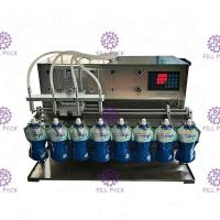 China Semi Automatic Stand Up Pouch Water Filling Machine Desktop 10 Nozzles 500ml 220V for sale