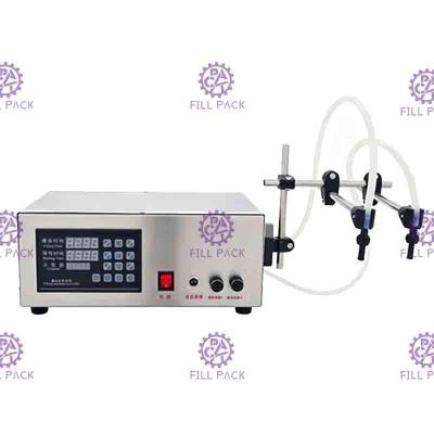 China 2 Heads Semi Automatic Water Filling Machine 5-3500ml Digital Control Pump Liquid Bottle for sale