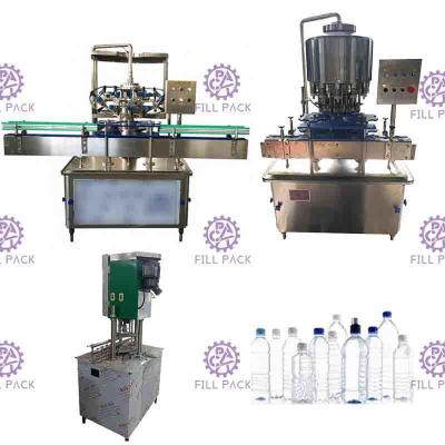 China 2000BPH Automatic Drinking Water Filling Machine for PET Bottles 500ml with 12 Filling Heads for sale