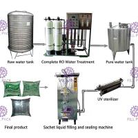 China 500ml Water Sachet Filling Machine with UV Sterilizer - 2000-2200 Bags/Hour Capacity, 880×760×1800mm Dimensions for sale