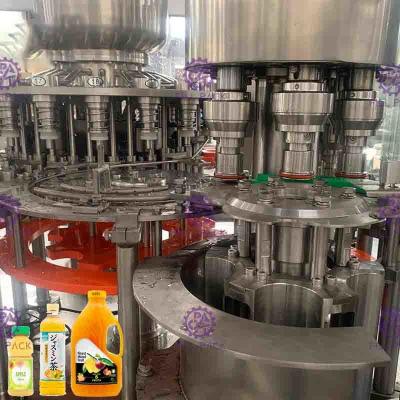 China Automatic 3-in-1 Hot Filling Machine for Plastic Bottle Juice Production - 6000-8000 BPH Capacity, 0.3-2L Bottle Size for sale