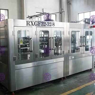China Industrial Auto Beverage Filling Machine 3-in-1 | 6000-8000 BPH Capacity | 0.3-2L PET Bottles for sale