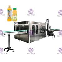 China Automatic 4 in 1 PET Bottle Juice Filling Machine 3000 BPH Monoblock for Granule Pulp Beverages for sale