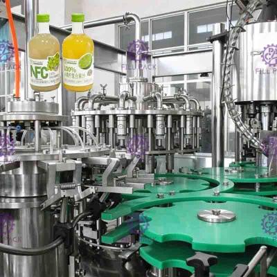 China SUS316 Juice Filling Machine 4000-5000BPH with PLC Control for 0.3-2L PET Bottles for sale