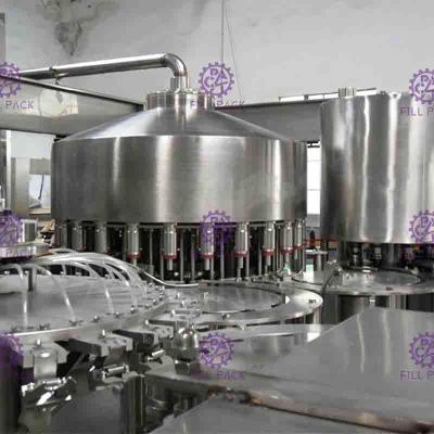 China PLC Auto Control Juice Filling Machine 6000BPH Capacity with 95°C Hot Filling for PET Bottles for sale