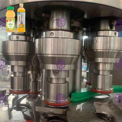 China SUS304 6000bph Fruit Juice Filling Machine PLC Control Normal Pressure 3 in 1 for sale