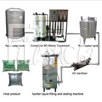 China 500ml Water Sachet Filling Machine with UV Sterilizer - 2000-2200 Bags/Hour Capacity, 880×760×1800mm Dimensions for sale