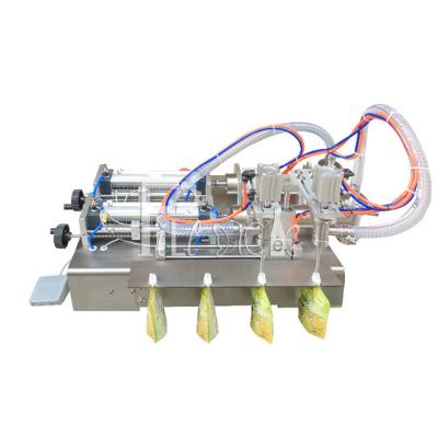 China Semi-Automatic Pneumatic Piston Filler for Stand-Up Pouches - 500-5000ML Capacity, 0-20 Bags/Min for sale