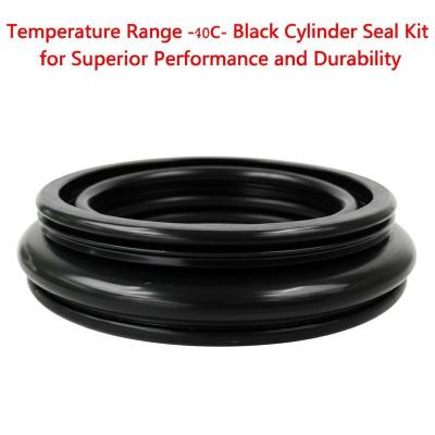 China Excavator Cylinder Seal Kit -40C to 120C Black Rubber for Superior Durability for sale