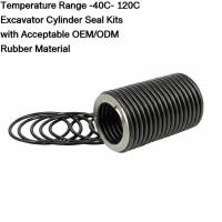 China Excavator Cylinder Seal Kit -40C to 120C Rubber OEM ODM Black 12 Month Warranty for sale