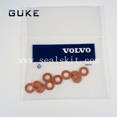 China VOE20799064 Copper Fuel Injector Sealing Ring Kit with 90 Degree Hardness for Excavator Engine Repair for sale