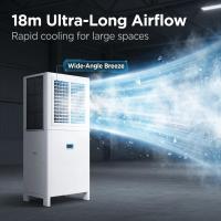 China 6-8HP Evaporative Industrial Air Cooler with 30-50% Energy Saving, 18m Long Airflow and No Installation Hassle for Factories and Warehouses for sale