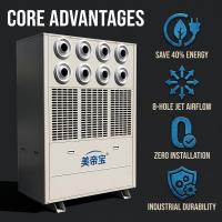 China MEIDIBO 12-15HP Vertical Jet Industrial Air Cooler with 8 Adjustable Vents and 40% Energy Saving for Factory Warehouse Gym Ventilation for sale