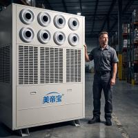 China MEIDIBO 12-15HP Vertical Jet Industrial Air Cooler with 8 Adjustable Vents and 40% Energy Saving for Factory Warehouse Gym Ventilation for sale