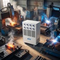 China MEIDIBO 12-15HP Vertical Jet Industrial Air Cooler with 8 Adjustable Vents and 40% Energy Saving for Factory Warehouse Gym Ventilation for sale