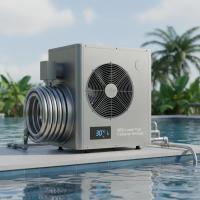 China Titanium Alloy Heat Exchanger Swimming Pool Heat Pump with 30℃ Constant Temperature Heating and 60% Lower Energy Cost for sale