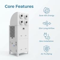 China Vertical 4-Air Outlet Industrial Dehumidifier AC Unit 6HP 8HP for Factory Warehouse Workshop Cooling,industrial air conditioning for sale