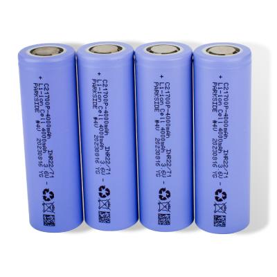 China 21700 lithium battery, 3.7V, capacity 5000mAh, round appearance, flashlight, handheld electric wrench, electric angle grinder, power battery for electric tools for sale