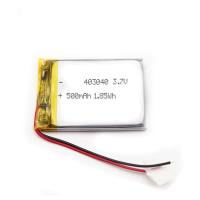China 8g 403040 3.7v 500mah Lipo Battery Smart Watch Lithium Polymer Cells for sale