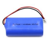 China 0.5C-2C 3.7V 1S2P 18650 Lithium Ion Battery Pack 6700mAh 18.5*36*66mm for sale