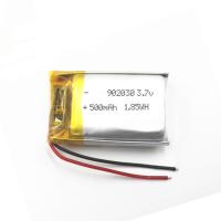 China 20g 902030 500mAh 3.7 V Li Polymer Battery 9.0*20*30mm for sale