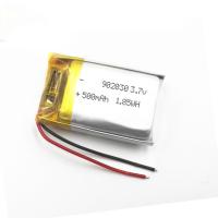 China 20g 902030 500mAh 3.7 V Li Polymer Battery 9.0*20*30mm for sale