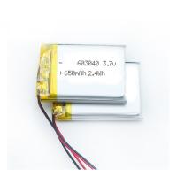 China Rechargeable 603040 9g 650mah Lipo Battery 6mm*30mm*40mm for sale