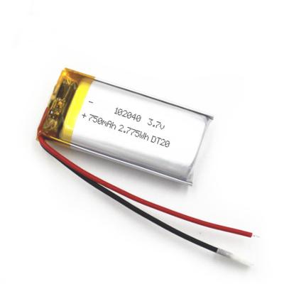 China 500 Times GPS Tracking Li Polymer Cell 750mah 102040 No Mercury for sale