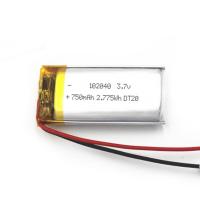 China 500 Times GPS Tracking Li Polymer Cell 750mah 102040 No Mercury for sale