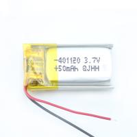 China LiCoO2 NMC 401120 0.185wh Lipo Polymer Battery Bluetooth Headset 50mAh for sale