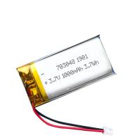 China MSDS 703049 1000mah Li Ion Nmc Battery Long Cyclelife 7.0mm Thick for sale