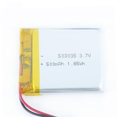 China 503035 Bluetooth Earbud 3.7 V Li Polymer Battery 500mah 520mah for sale