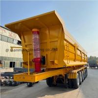China 3/4 Axle Rear Dump Semi Trailer , Hydraulic Cylinder U Type 20 Tons 50 Tons Tipper Dump Truck For Sale for sale